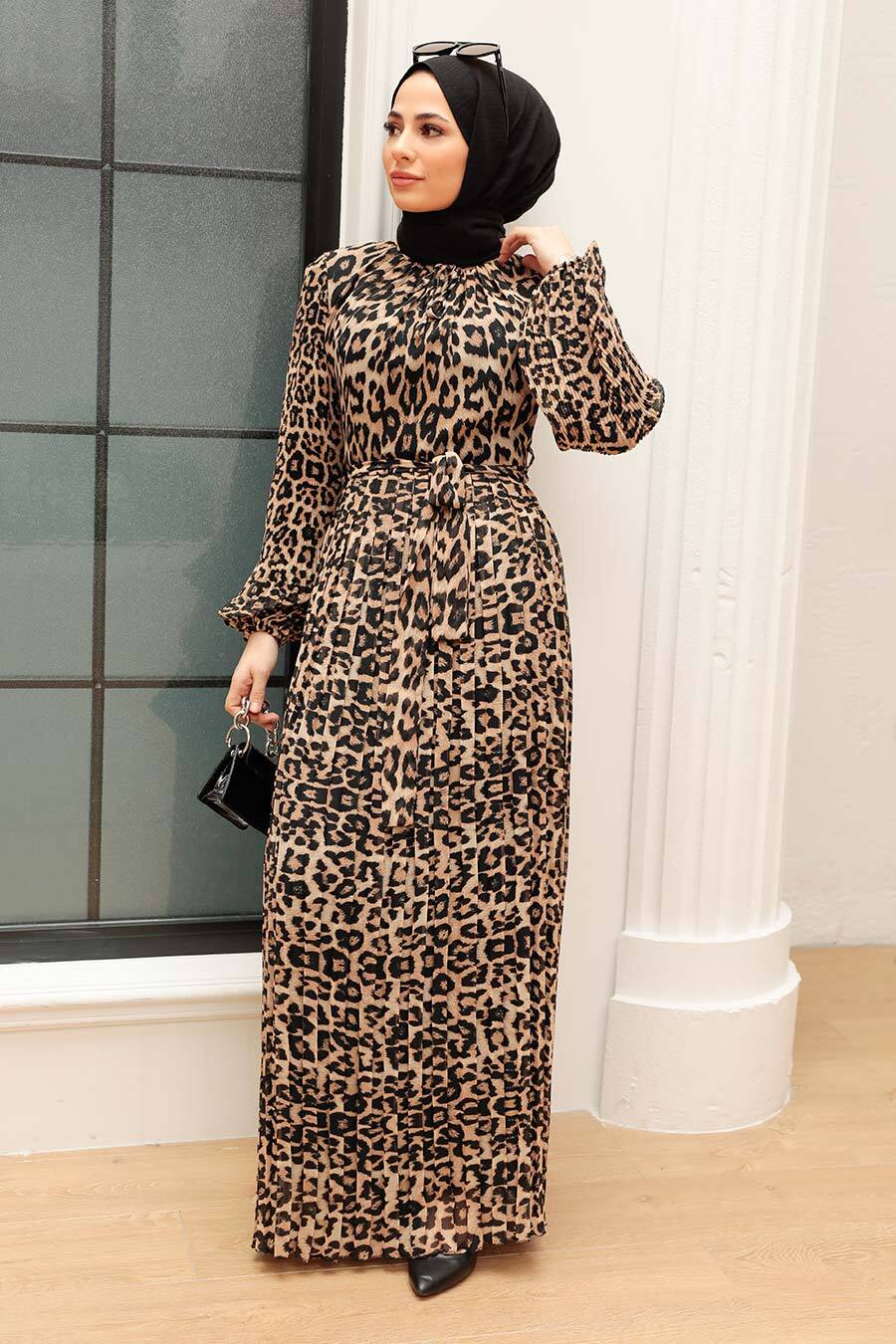 Leopard Hijab Dress 27892LP - Neva-style.com